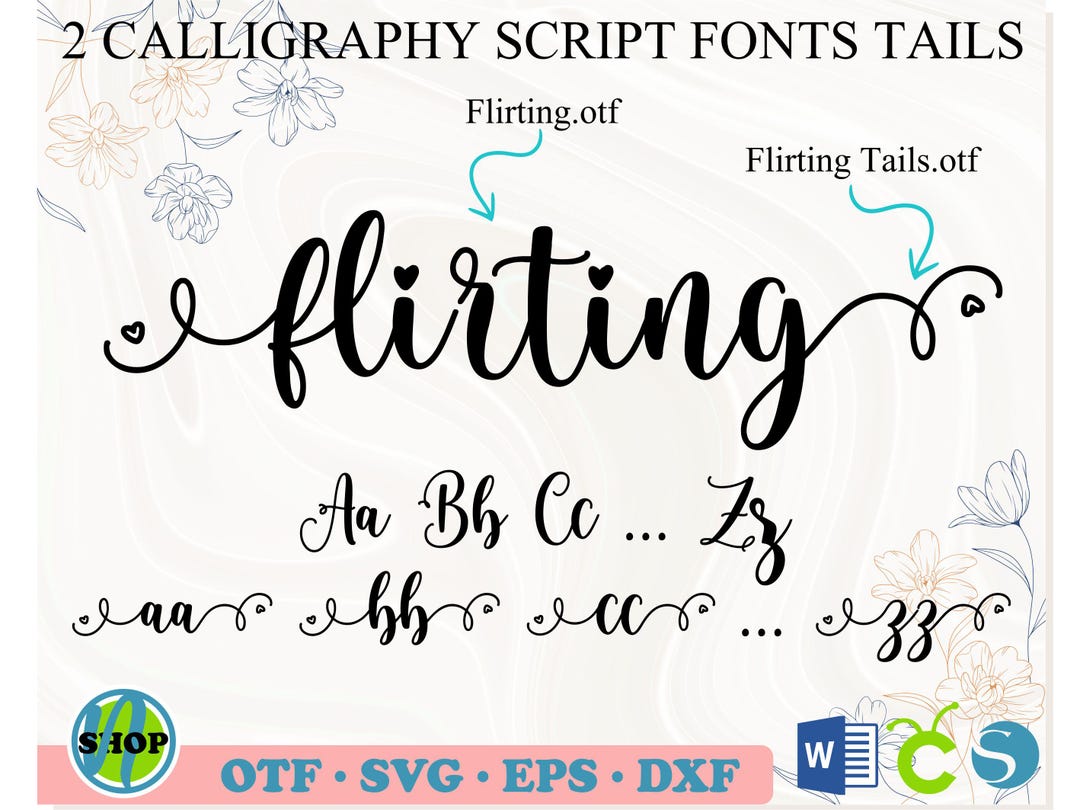 Valentine Font, Valentines Day Font, Font With Tails Otf, Font With Hearts Svg, Cursive Font Svg ...