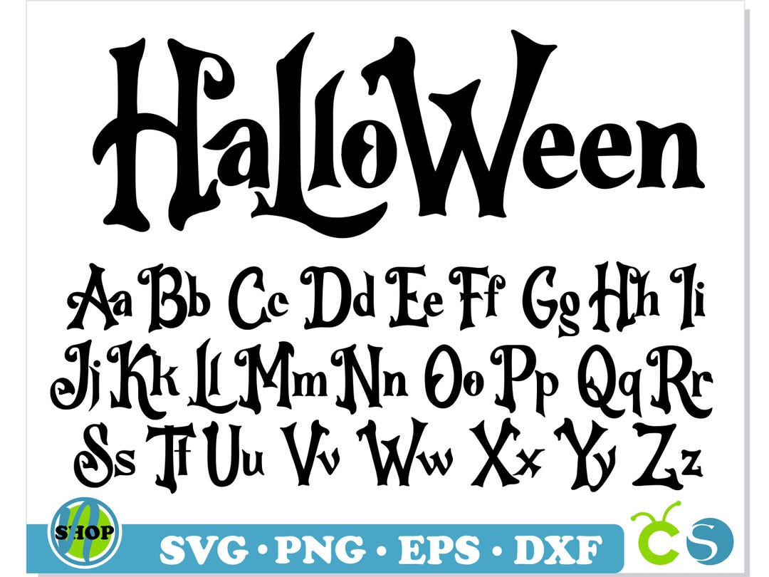 Halloween Font TTF SVG PNG | Halloween Font Svg, Halloween Letters Svg ...