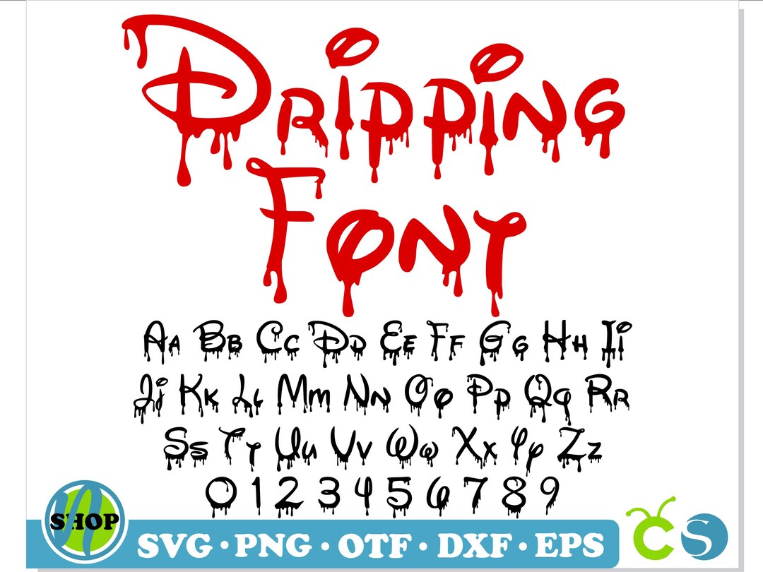Dripping Font TTF, Dripping Font Svg, Drip Font, Blood Font, Dripping ...