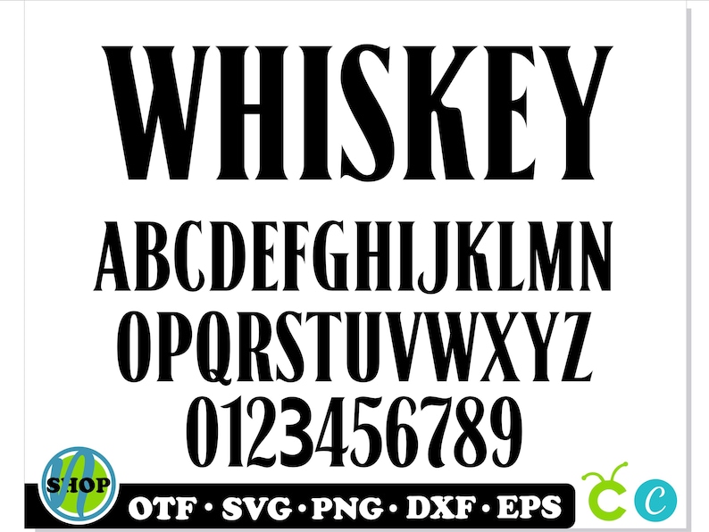 Whiskey Font TTF SVG PNG, Vintage Font, Western Font, Cowboy Font Svg ...