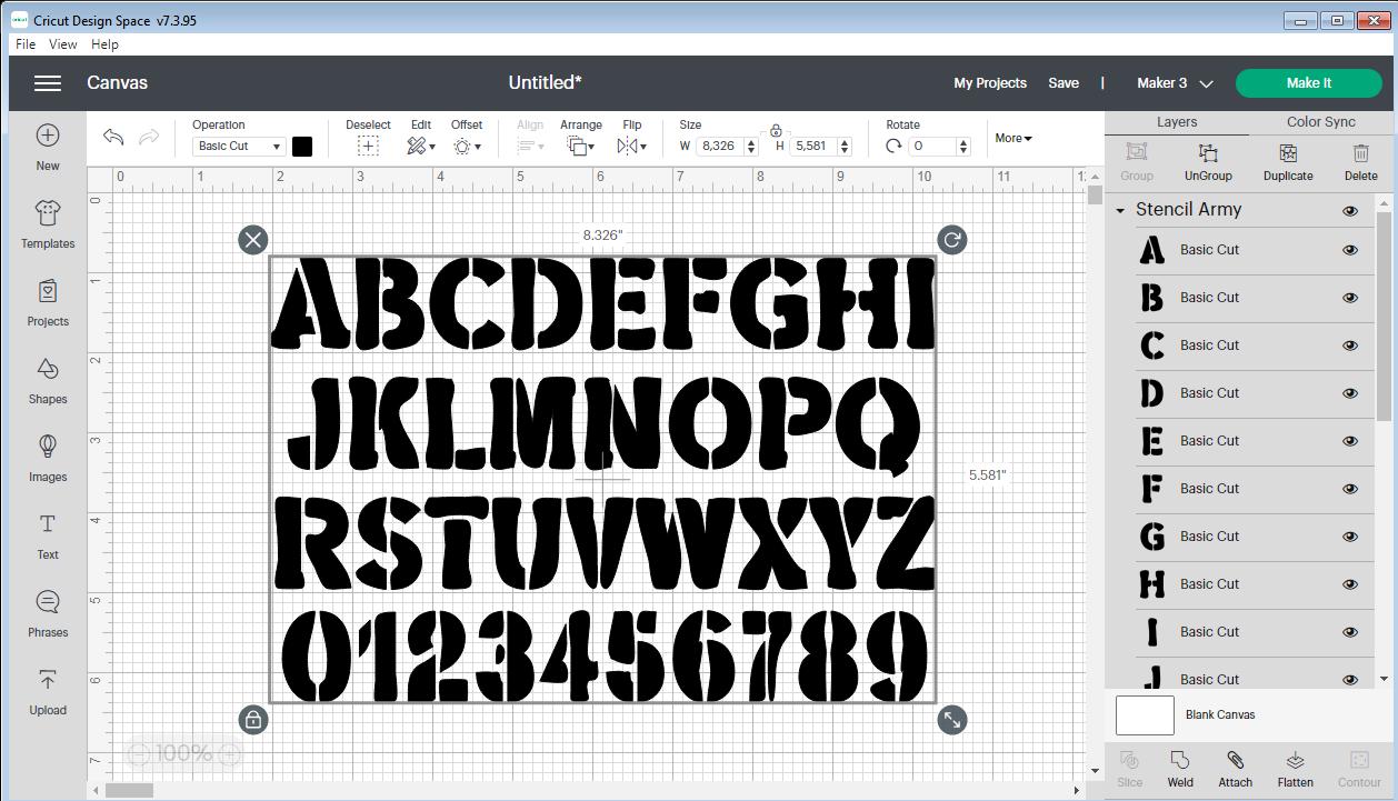 Army Stencil Font TTF, Stencil Font SVG Cricut, Stencil Military Font ...