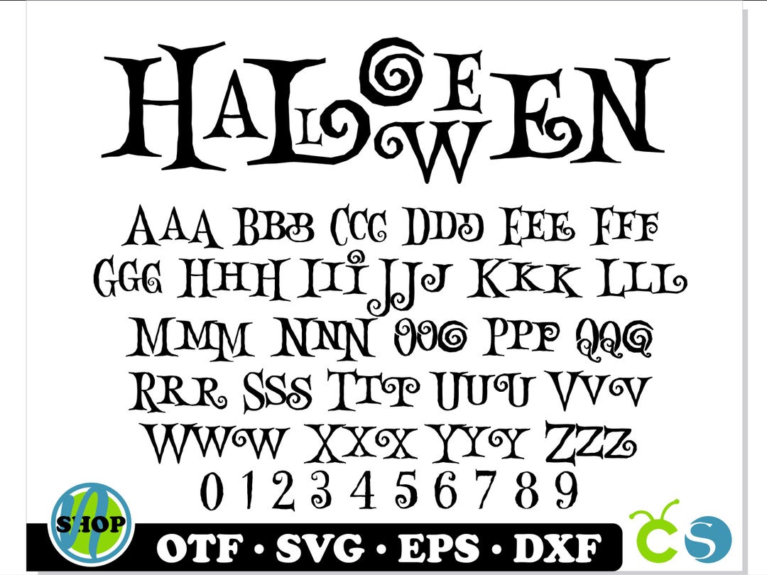 Halloween Font TTF SVG | Spooky Font, Creepy Font, Scary Font, Gothic ...