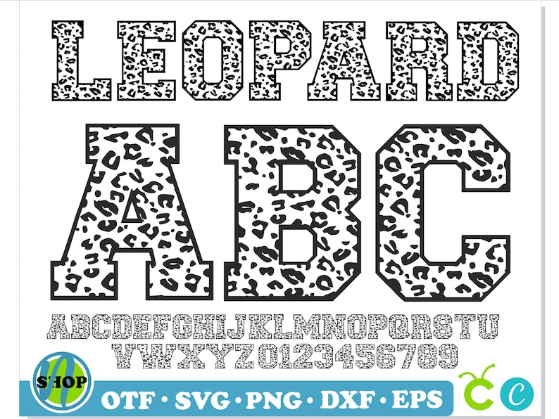 Leopard Font TTF SVG PNG | Varsity Font, Sport Font, College Font Svg ...