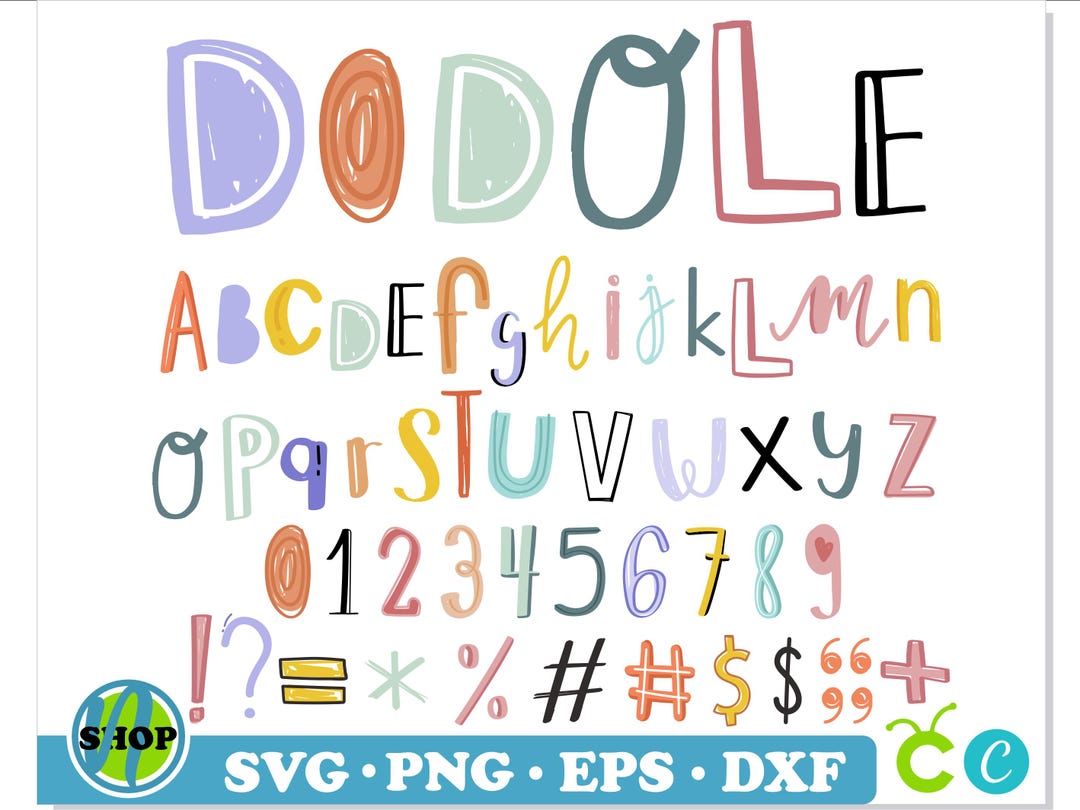 Doodle Letters SVG PNG, Doodle Font Png, Doodle Font Svg, Doodle ...