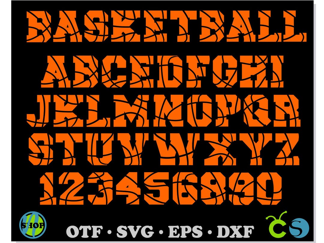 Basketball Font OTF, Basketball Font Svg Cricut, Basketball Letters Svg ...
