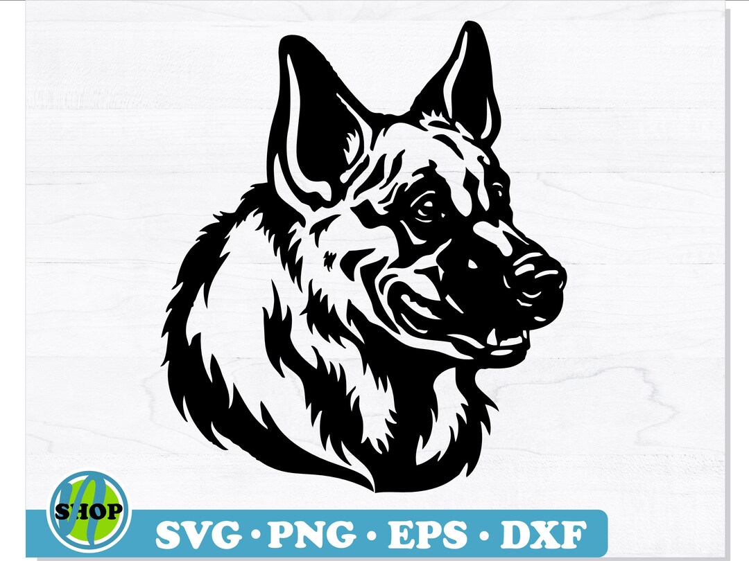 Dog German Shepherd Head SVG | German Shepherd Svg, German Shepherd ...