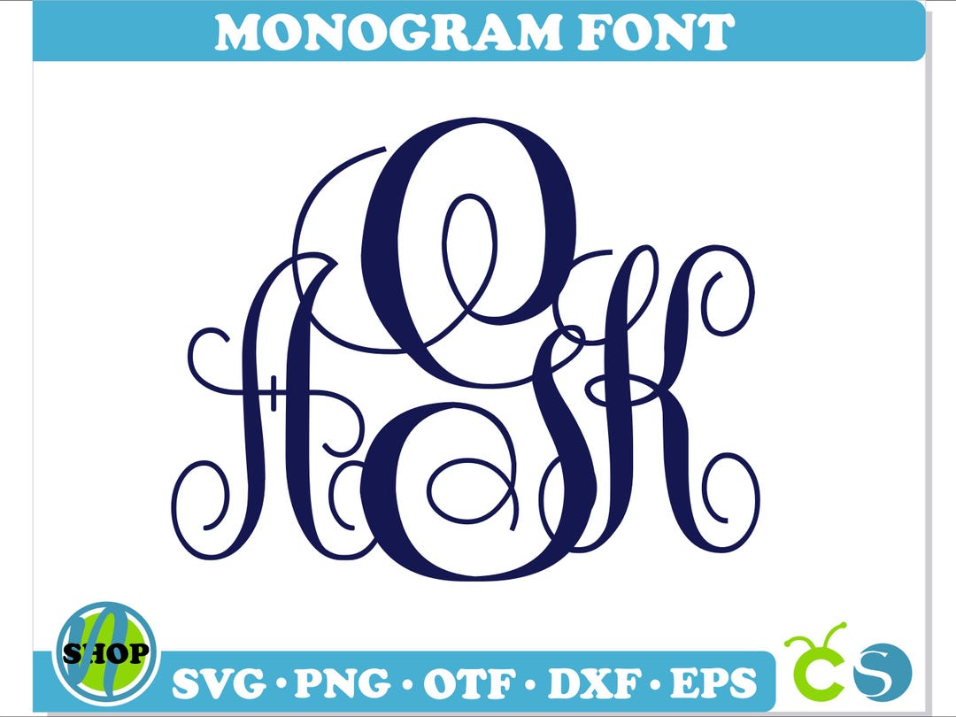 Monogram Family Font Svg Png Dxf+otf | Monogram Font Cricut, Monogram ...