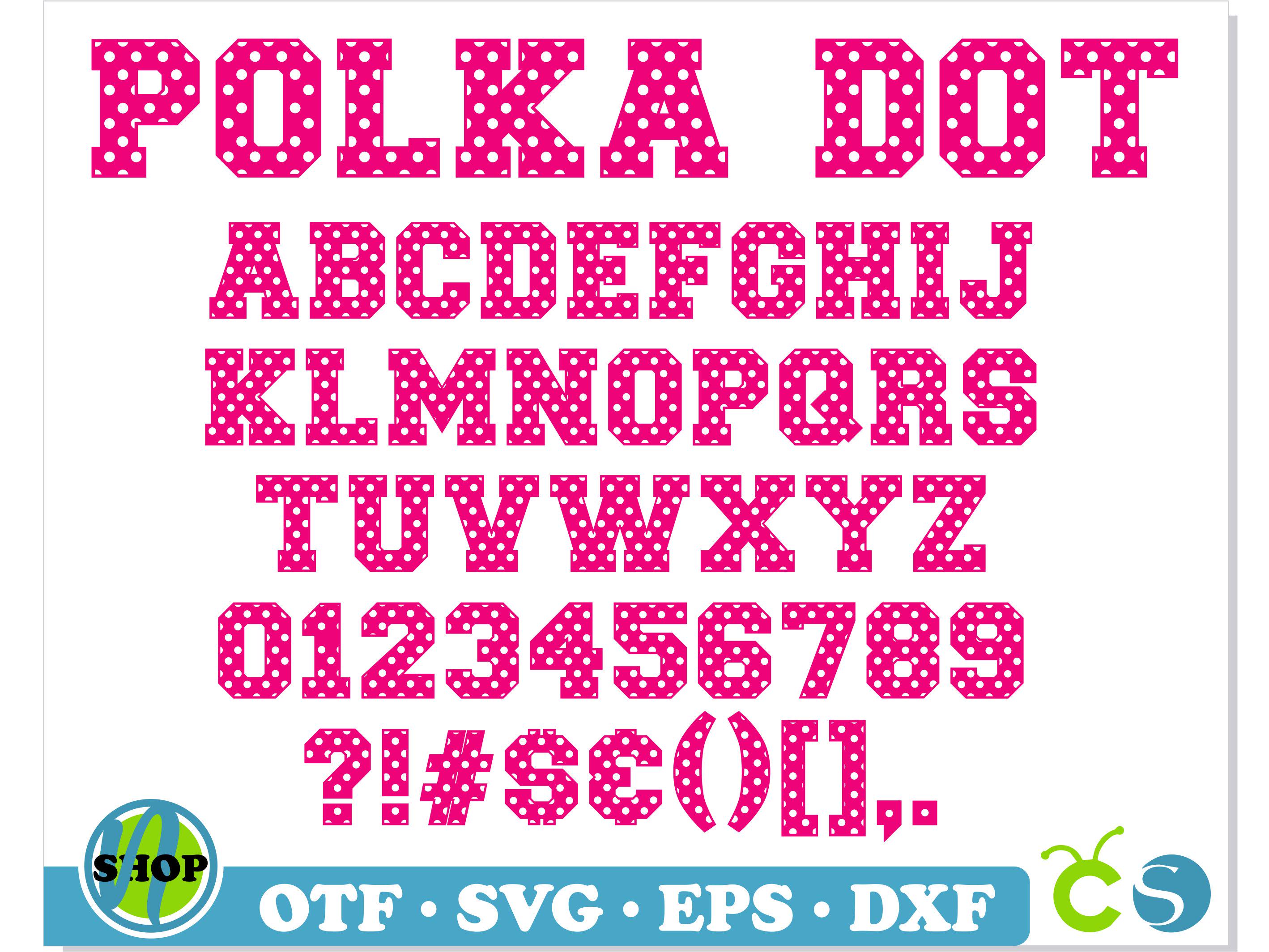 Polka Dot Font TTF, Polka Dot Font SVG, Polka Dot Font PNG, Polka Dot Pattern Svg, Pink Font Svg ...