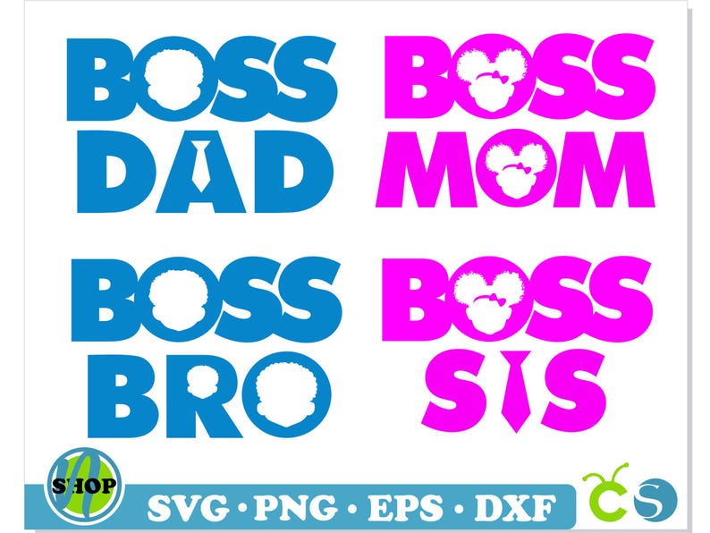 African American Boss Baby Family Svg Bundle | Boss Mom Svg, Boss Dad ...