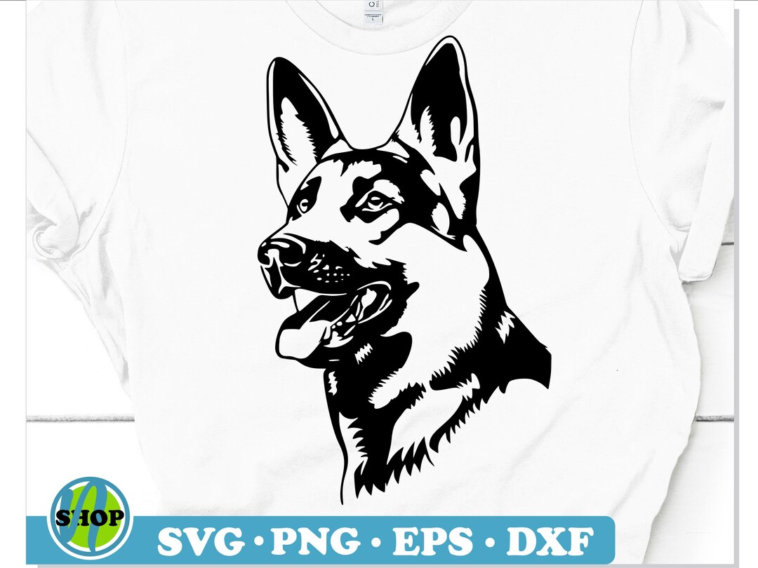 Dog German Shepherd Head Stencil SVG | German Shepherd Svg, German ...