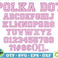Dotted Font, Polka Dot Font SVG, Polka SVG, Polka Dot Alphabet Svg ...