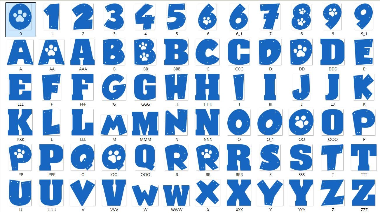 Paw Font TTF SVG PNG | Paw Font Svg, Dog Font Svg, Paw Svg Cricut, Dog ...