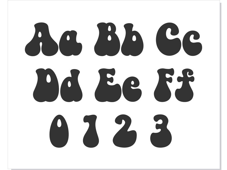 Hippie Retro Groovy Font TTF SVG - Retro Font, Funky Font, Groovy Font ...