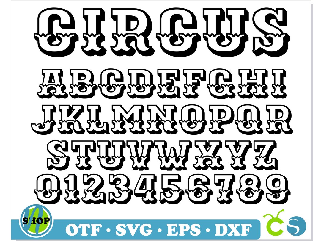 Circus Font Circus Font TTF, Circus Font SVG Cricut, Circus Svg, Circus ...