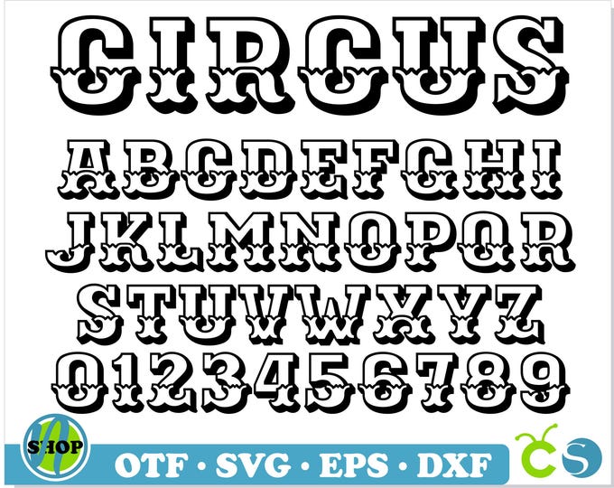 Circus Font Carnival Font Circus Letters Font Circus Font Numbers ...