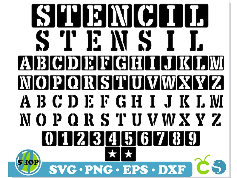 Stencil Font TTF, Stencil Font SVG Cricut, Stencil Font Otf, Stencil ...