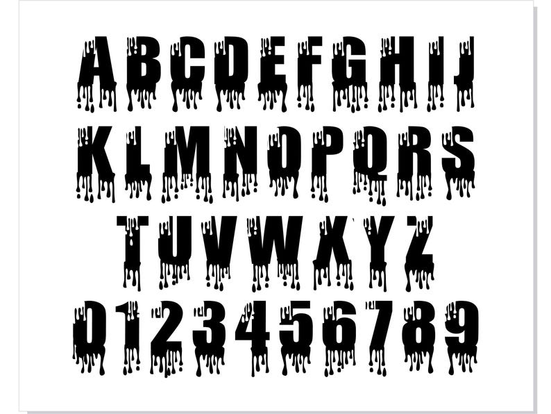 Drip Font TTF, Dripping Font SVG, Dripping Font PNG, Drip Font Svg ...