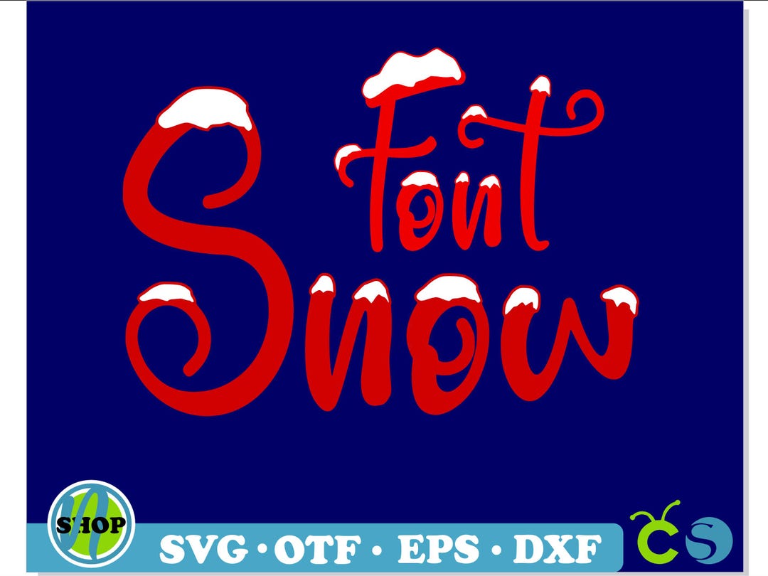 Christmas Snow Font SVG Layered Cricut | Snow Font Svg, Christmas Font ...