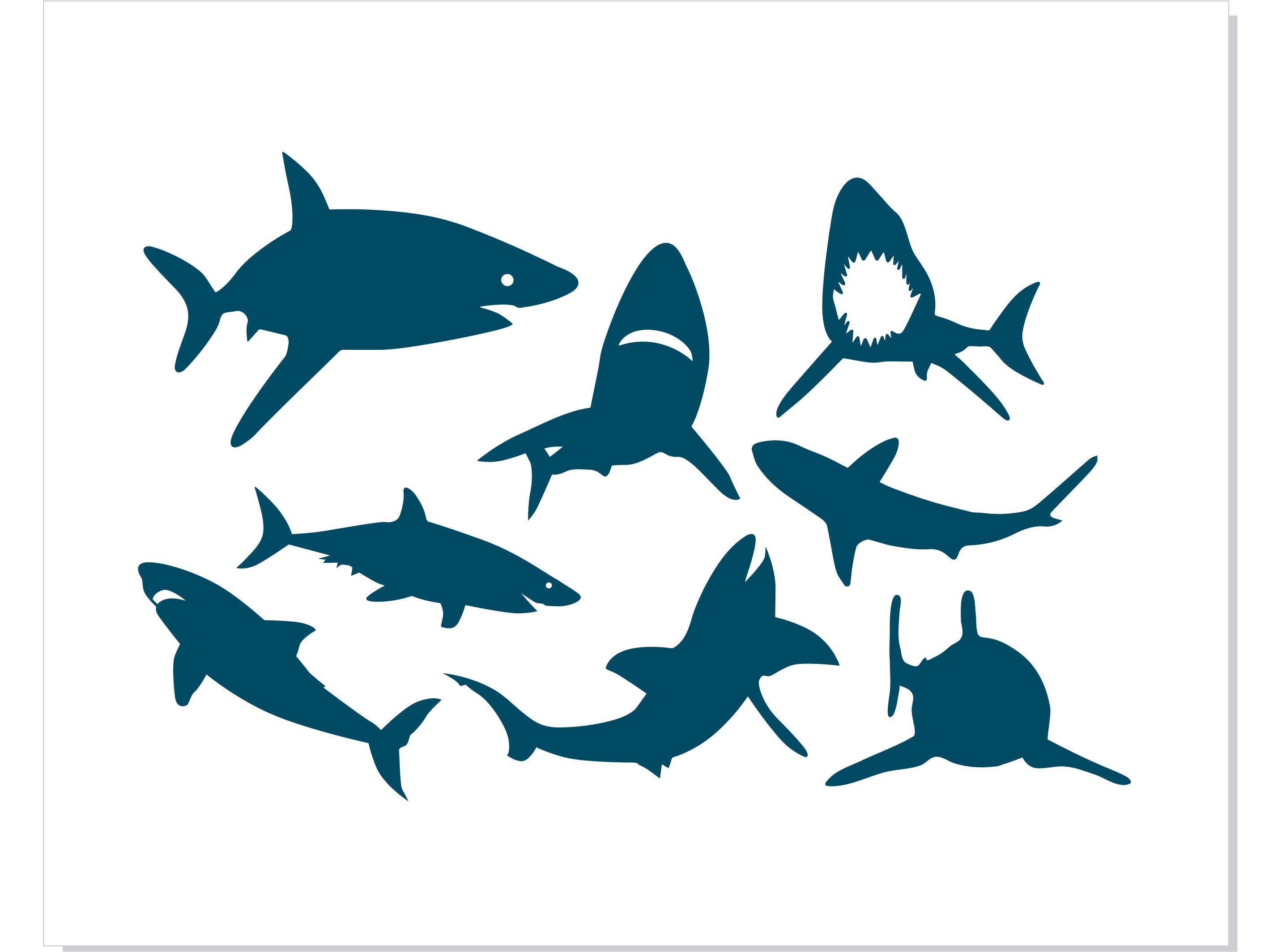 Shark Bundle, Shark Font SVG PNG Cricut Canva, Shark Font Ttf, Shark ...