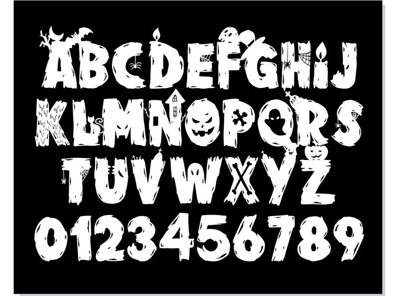 Halloween Font TTF SVG, Halloween Letters SVG Cricut | Halloween Font ...