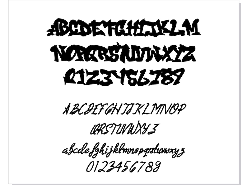 Graffiti Font Bundle -12 Graffiti Fonts TTF, Spray Paint Font ...