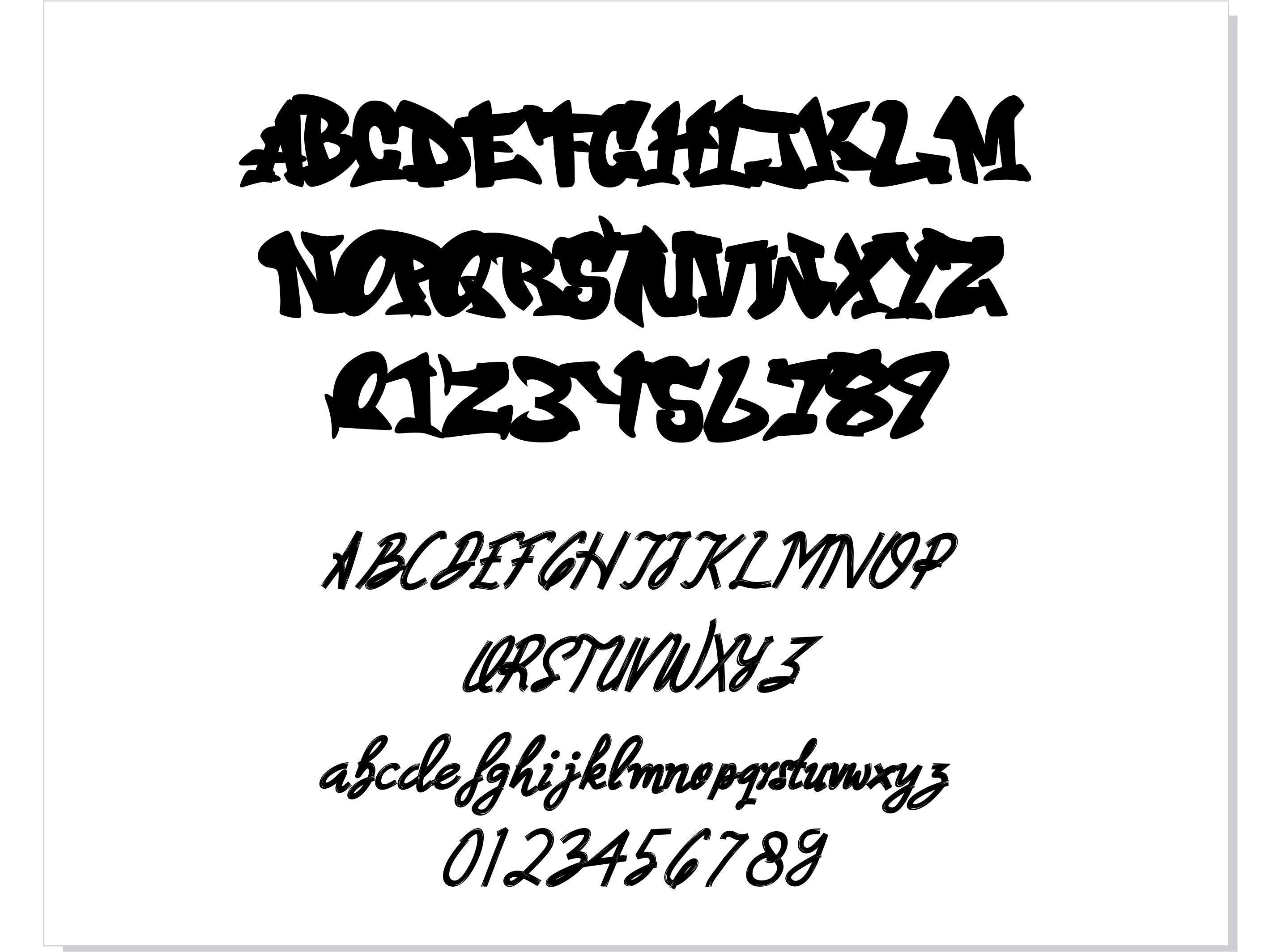 Graffiti Font Bundle 12 Graffiti Fonts TTF, Spray Paint Font ...