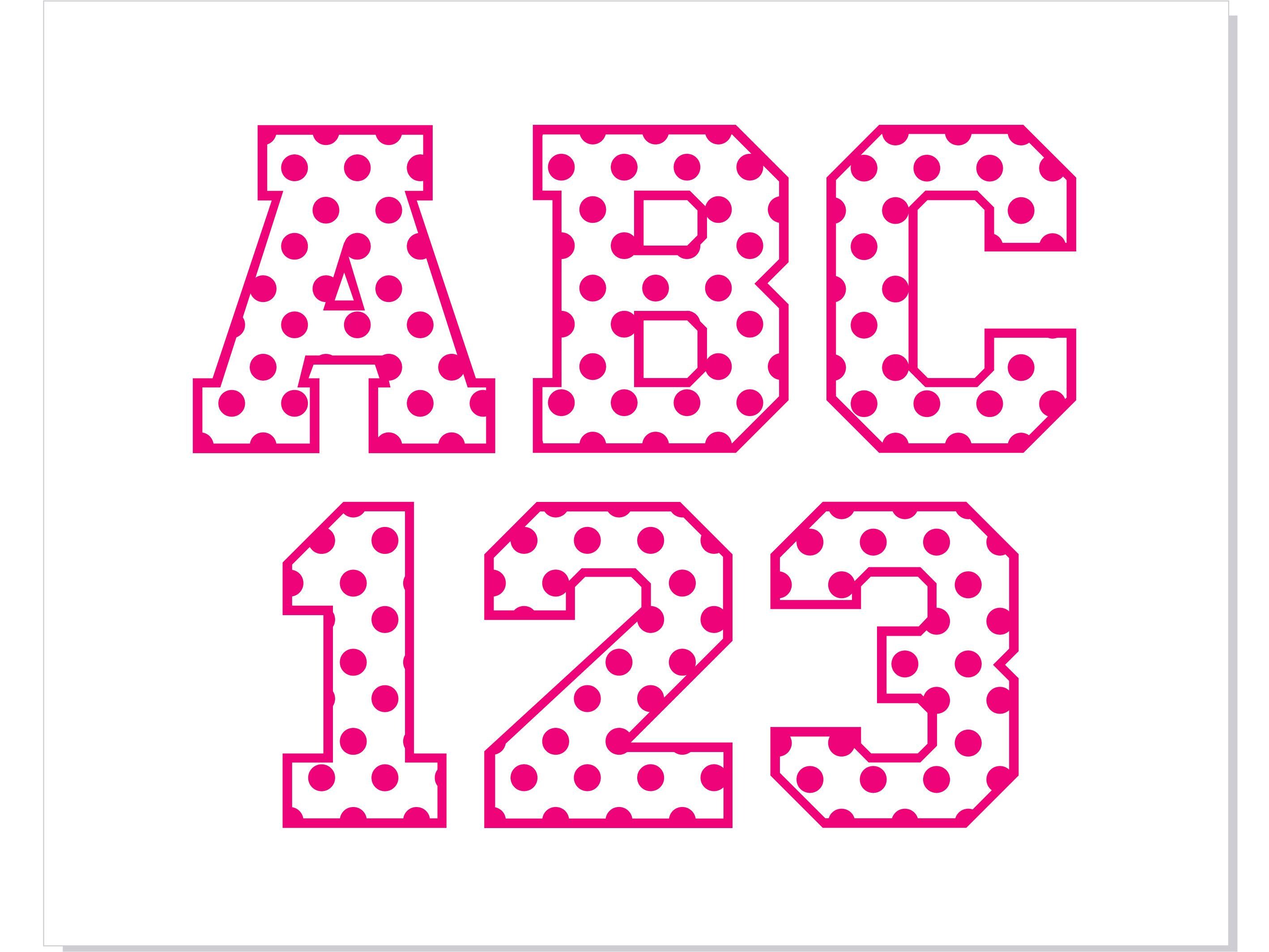 Polka Dot Font TTF, Polka Dot Font SVG PNG, Polka Dot Pattern Letters ...