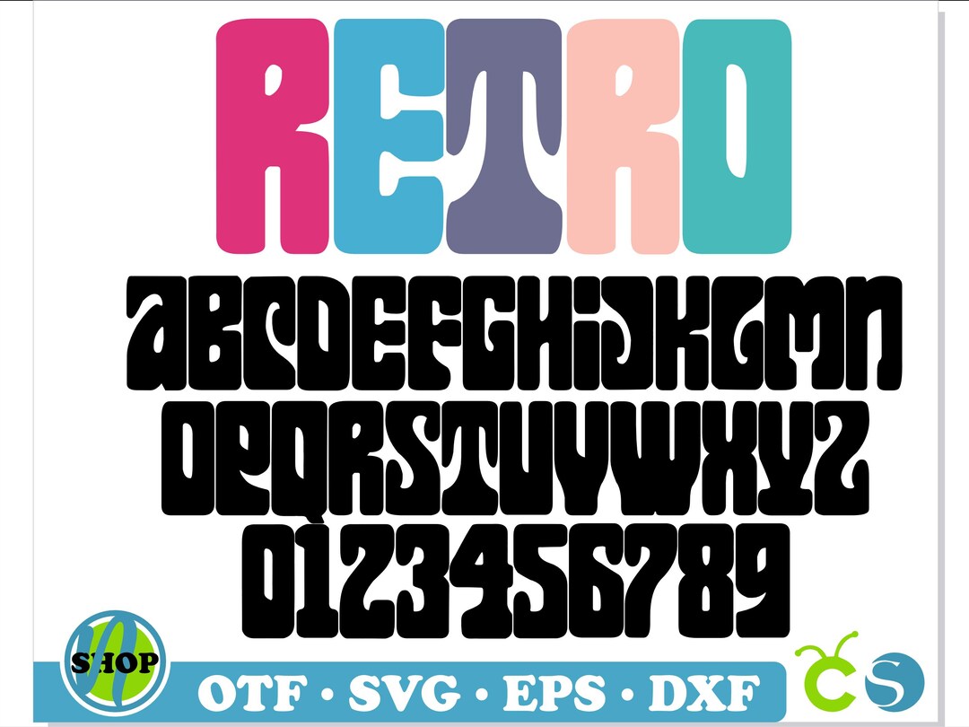 Retro Font TTF SVG, 70s Font, 80s Font, Hippie Font Svg, Groovy Font ...