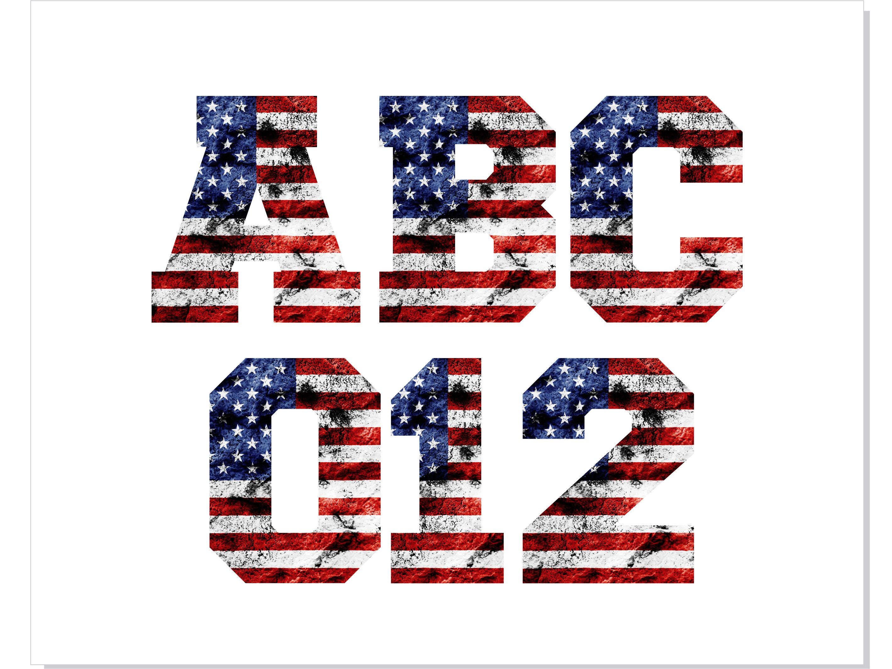 USA Flag Grunge Letters and Numbers PNG Files | Usa Flag Font Png ...