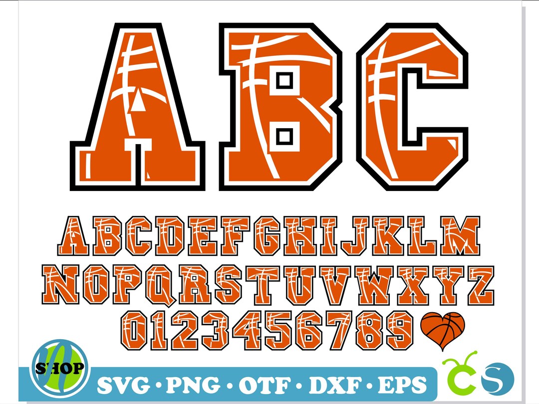 Basketball Font SVG PNG TTF, Basketball Letters Svg, Basketball Font ...