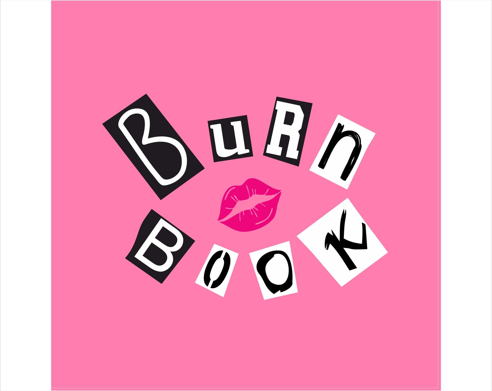 Burn Book Letters SVG PNG, Burn Book Font Canva, Burn Book Logo, Burn ...