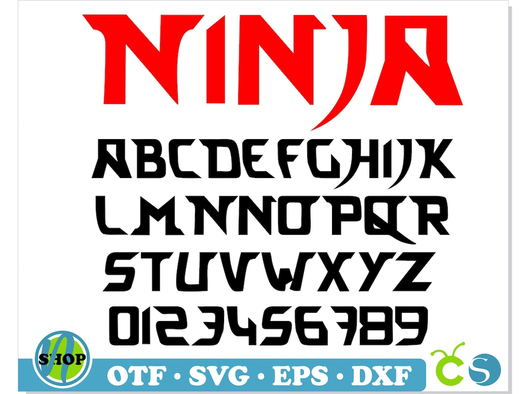Ninja Font TTF, Ninja Font SVG, Ninja Font, Karate Font Svg, Ninja ...
