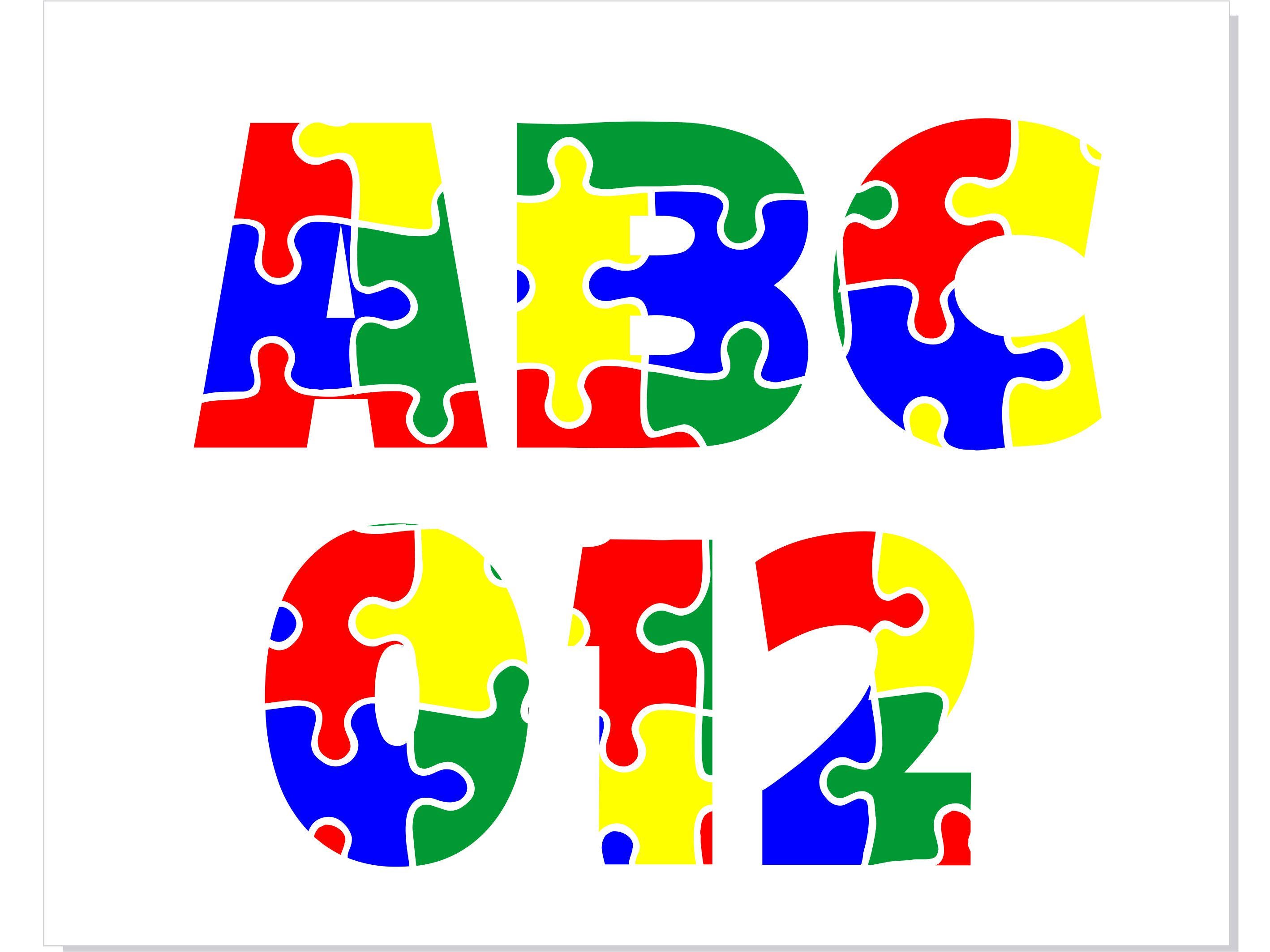 Autism Puzzle Font SVG, Puzzle Font PNG TTF, Puzzle Letters Svg, Puzzle ...