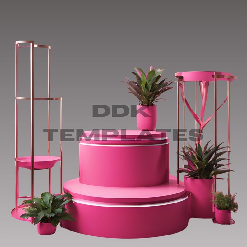 Pink Podium Stand Canva Elements No Backgrounds - Etsy