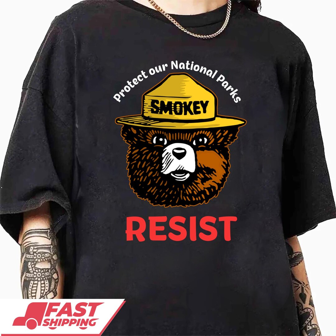 Smokey Bear Shirt, National Park Protest T-shirt, Retro Vintage Forest ...