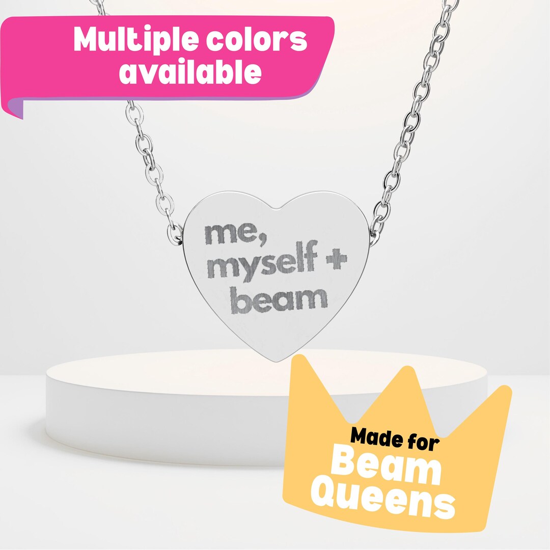 Gymnastics Beam Necklace: Stainless Steel Heart Pendant, "me, Myself ...