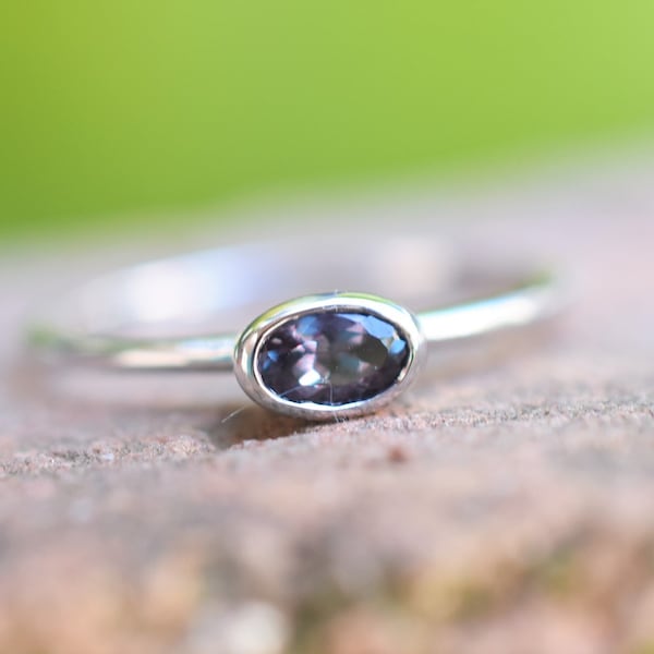 White Gold Garnet Ring - Etsy