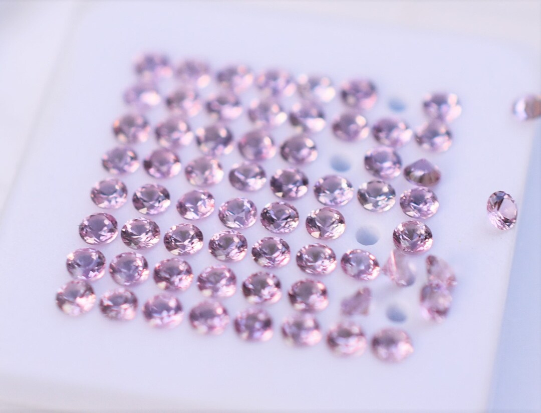 Light Pink Spinel, Burma Spinel 1.9mm Round, Spinel Melee, Burma Spinel ...