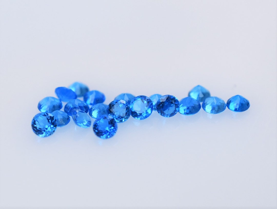 Blue Hauyne 1.8mm Rounds, German Loose Hauyne Melee Gems, Rare Neon ...