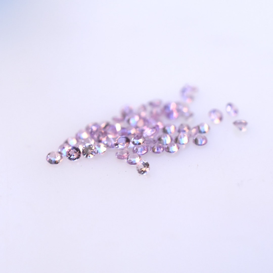 Light Pink Sapphire 1.6mm Round Gem, Madagascan Lavender Sapphire - Etsy