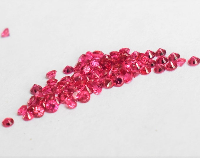 Red Spinel, Burma Spinel, 1.50mm Spinel, Round Spinel, Spinel Melee ...