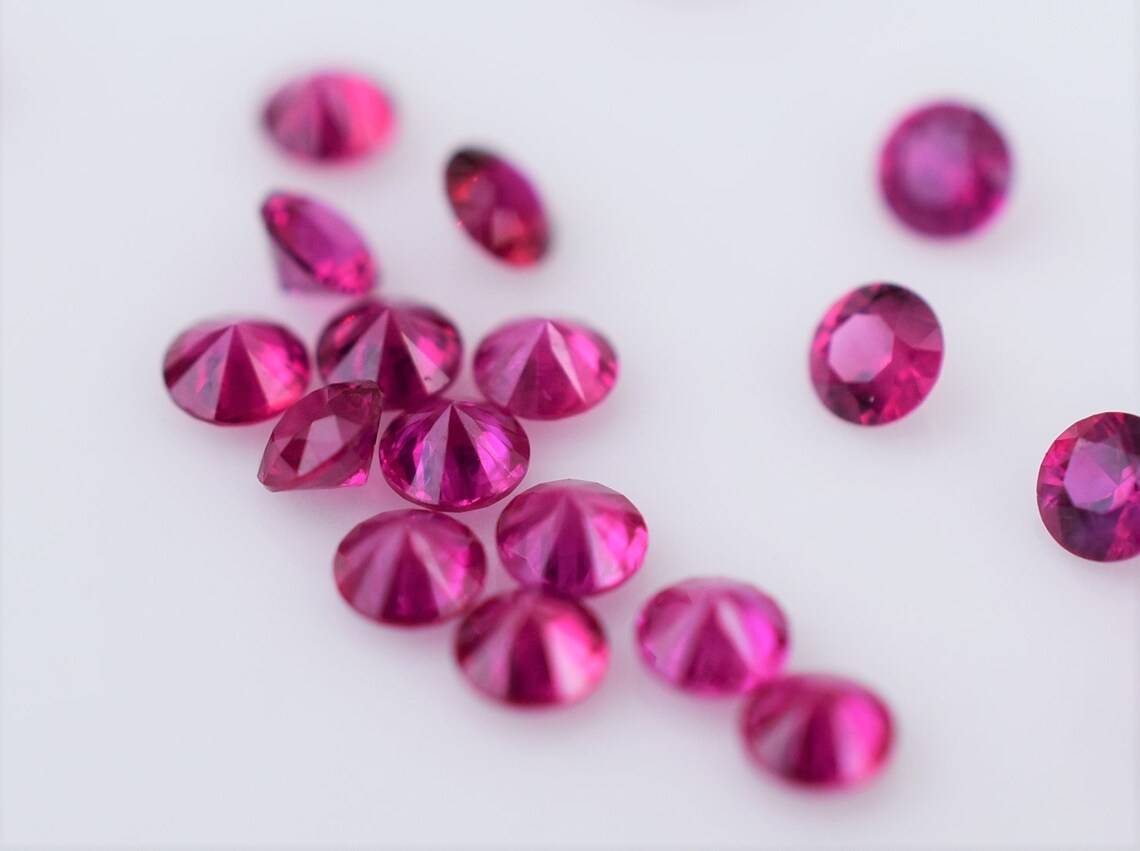 Loose Pink Burma Ruby Rounds 2.2mm Rubies From Burma Heated - Etsy