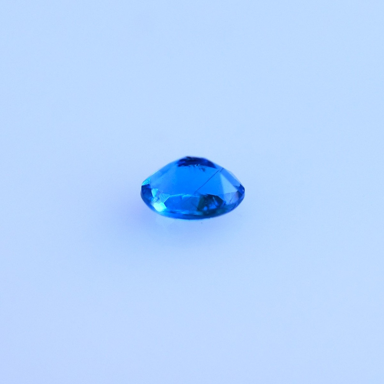 Neon Blue Hauyne Gemstone Oval 3.70x2.63mm, .11 Carat Faceted Untreated ...