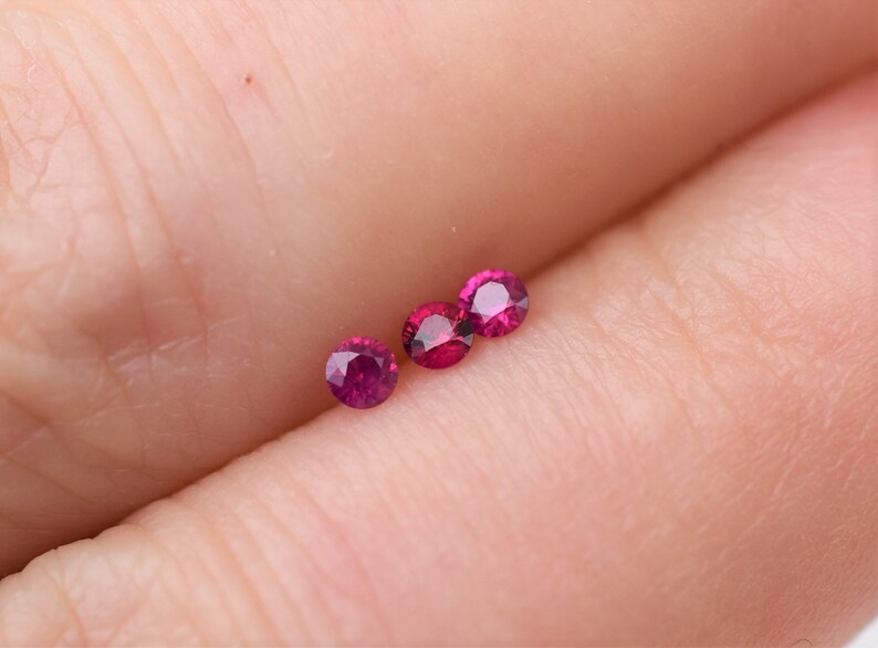 Loose Pink Burma Ruby Rounds 2.2mm Rubies From Burma Heated - Etsy