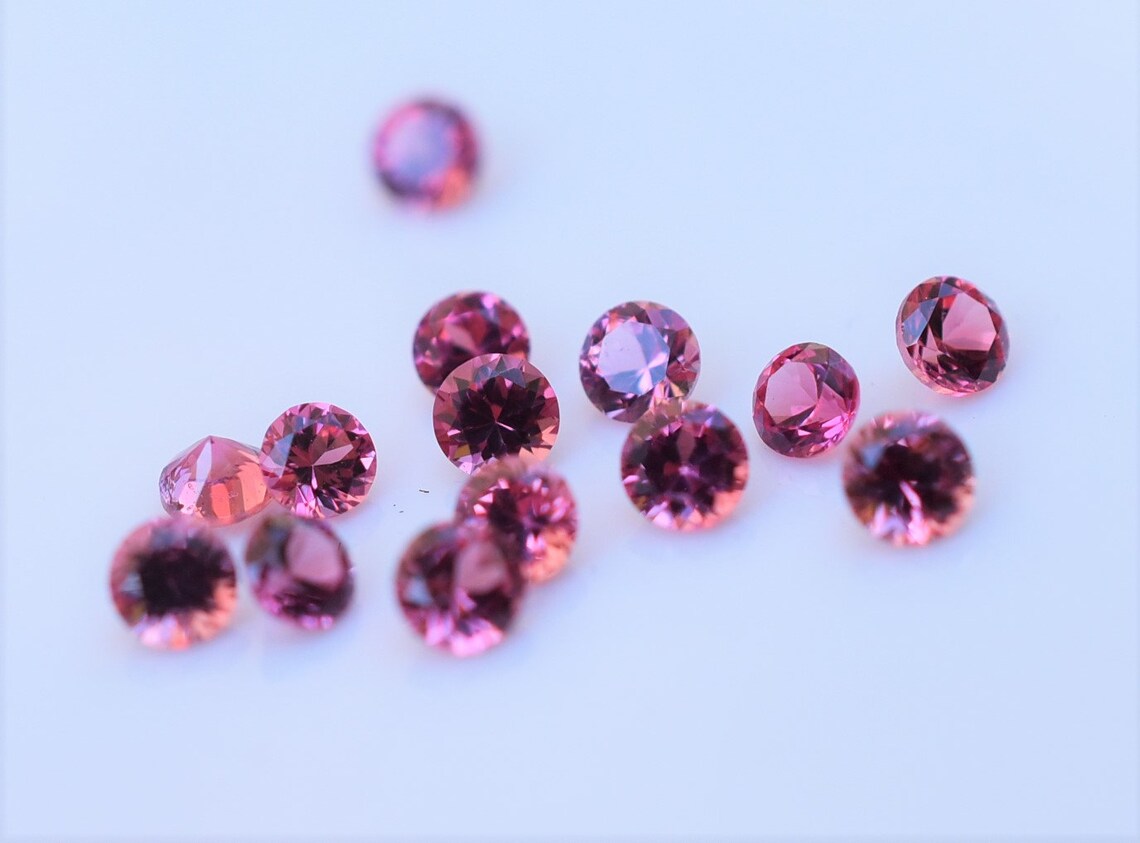 Orange Peach Spinel 2mm Round Imperial Color Spinel Melee - Etsy