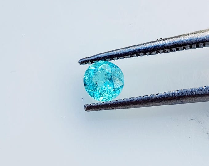 Paraiba Tourmaline 4mm Round Turquoise, .25 Carat Round Brazilian ...