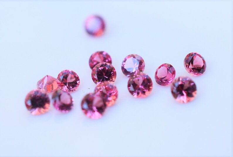 Orange Peach Spinel 2mm Round Imperial Color Spinel Melee - Etsy