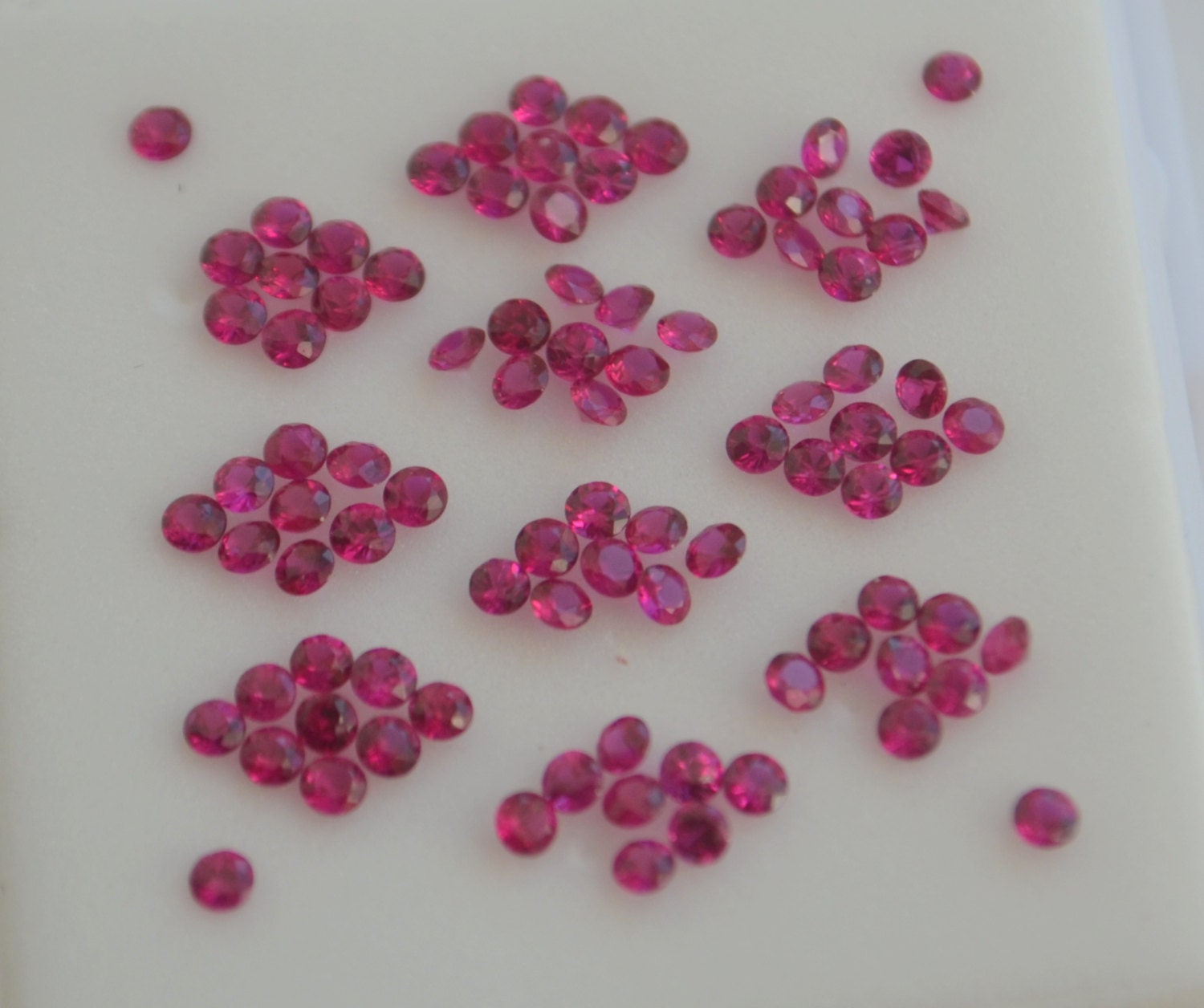 Vibrant Pink Ruby Round 1mm Melee Gems African Ruby Unheated - Etsy
