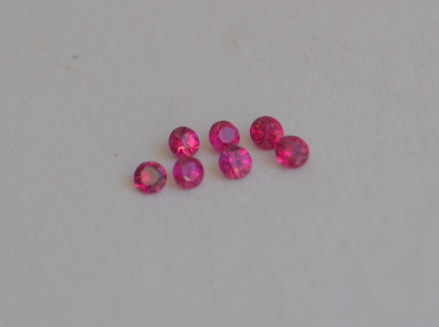 Vibrant Pink Ruby Round 1mm Melee Gems African Ruby Unheated - Etsy