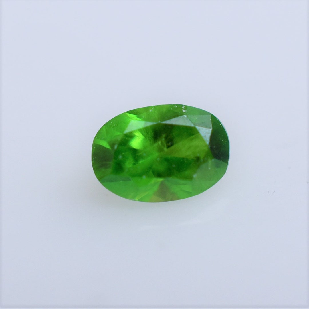 Apple Green Demantoid Garnet From Russia With Horsetail - Etsy